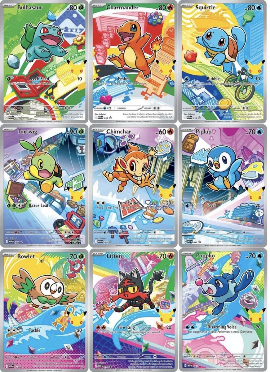 Pokemon 2026 First Partner Illustration Collection Series 1 Promo Set ...